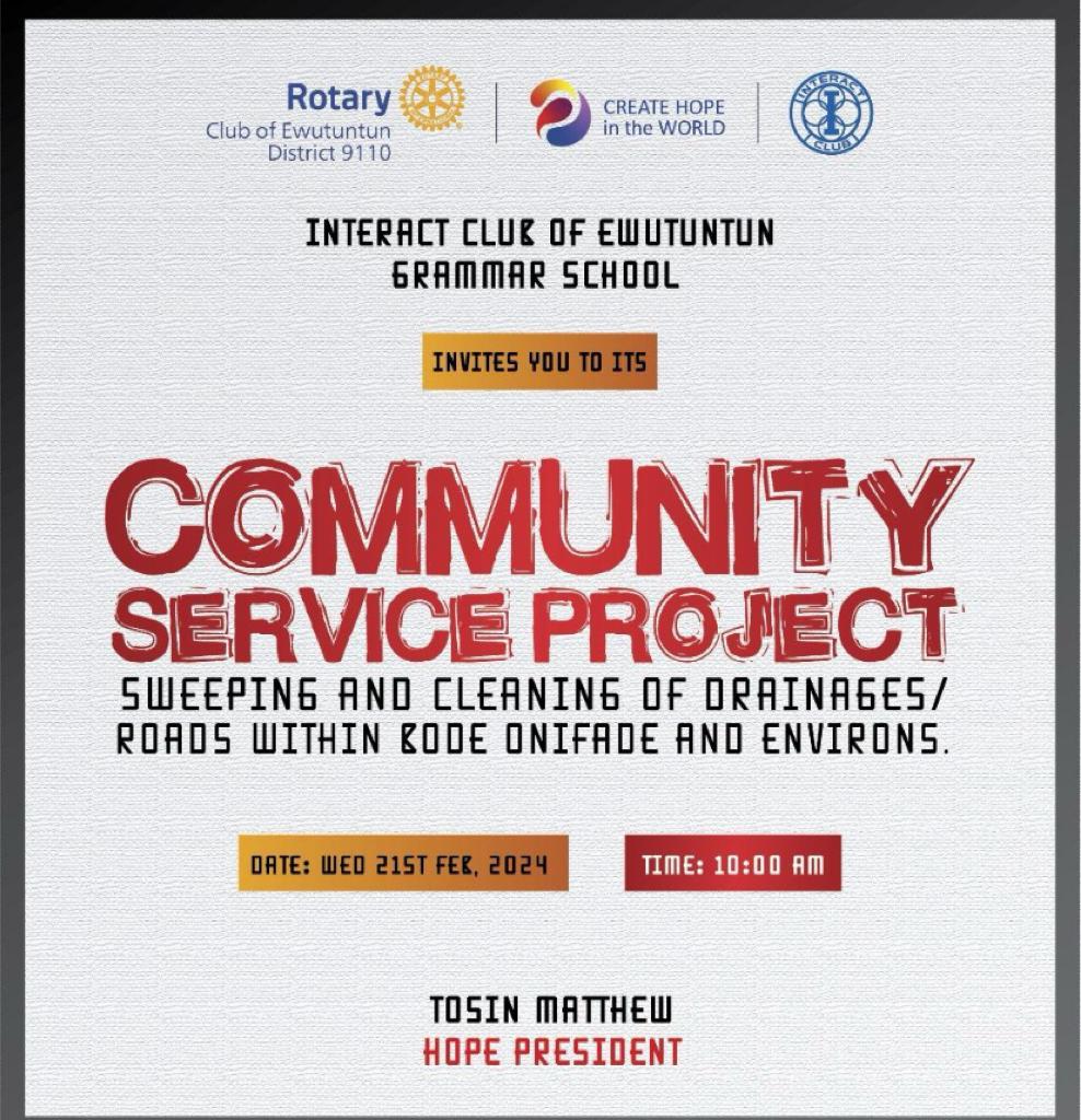 Rotary Club of Ewu Tuntun Sponsors Community Service Project - Brand Times