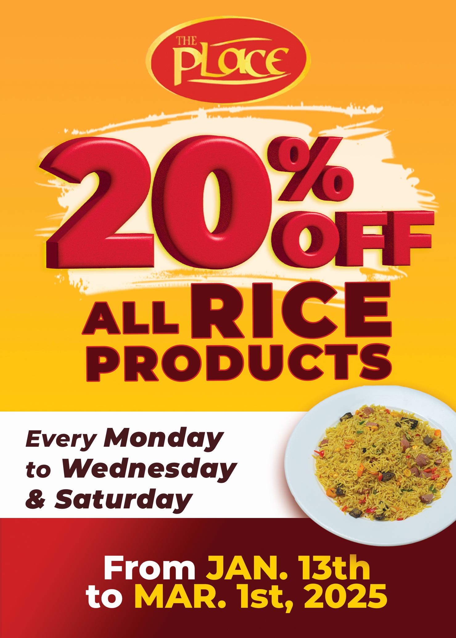 The Place Restaurant Kicks Off 2025 With Irresistible Rice Feast ...